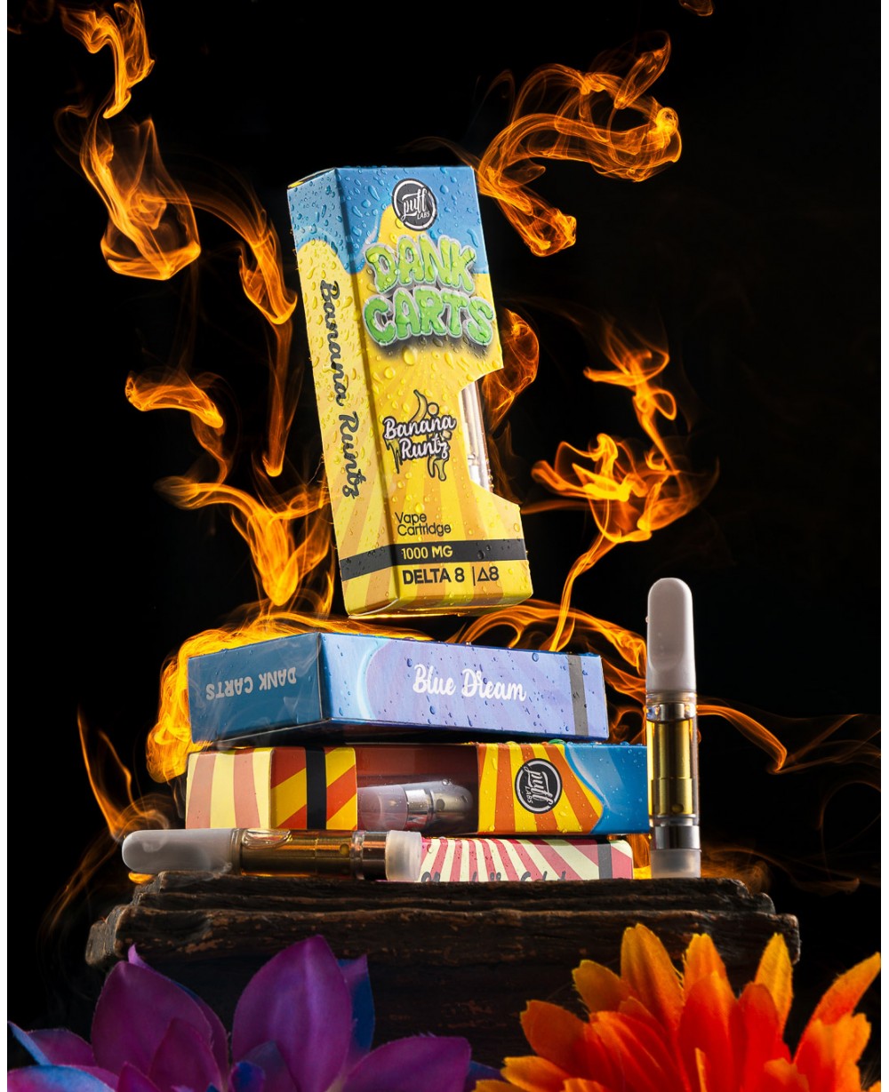 Buy Puff Xtrax | Dank Carts Delta-8 Vape Cartridge: Banana Runtz Online